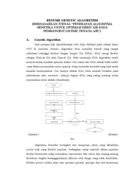 Resume Genetic Algorithm Pdf