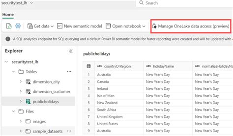 Microsoft Fabric Onelake Role Based Access Control Rbac