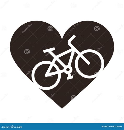 Bike And Heart Bicycle Love Stock Vector Illustration Of Bicycle