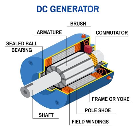 Premium Vector Dc Generator Cross Diagram