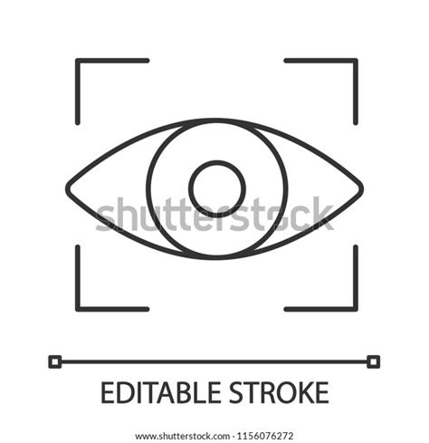 Retina Scan Linear Icon Iris Recognition Stock Vector Royalty Free 1156076272 Shutterstock