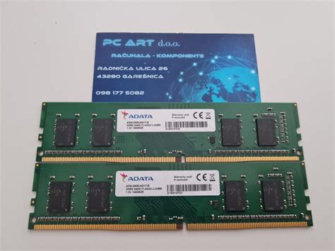 Adata 8gb 2x4gb Ddr4 Pc4 2400 Mhz Račun R1 Jamstvo