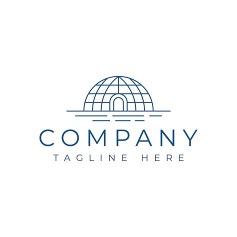 Premium Vector Eskimo Igloo Globe Logo Design