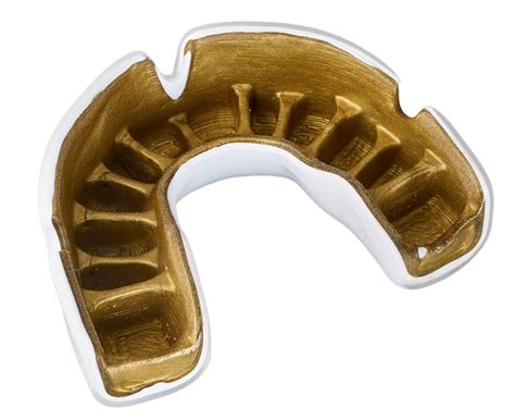 Strongest Hero Bucal Powerfit Blanco Dorado Opro