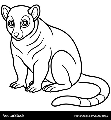 Common Cuscus Monkey Sits Icon Royalty Free Vector Image