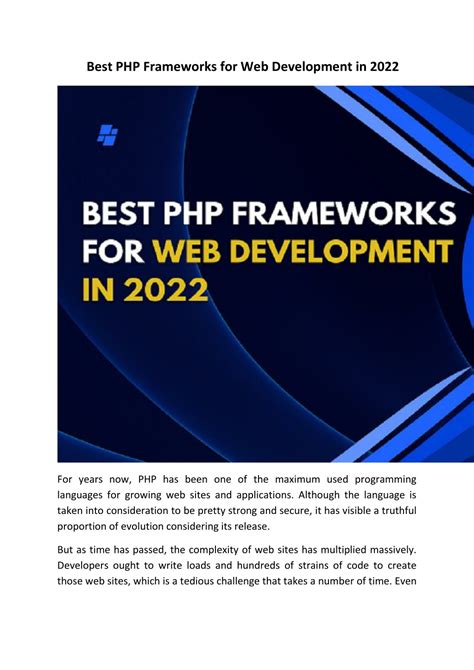 PPT Best PHP Frameworks For Web Development In 2022 PowerPoint Presentation ID 11750199