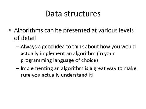 Algorithms Lecture 3 Data Structures Algorithms Can Be