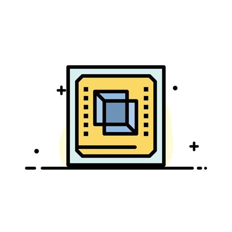 Chip Computer Cpu Hardware Processor Business Flat Line Filled Icon