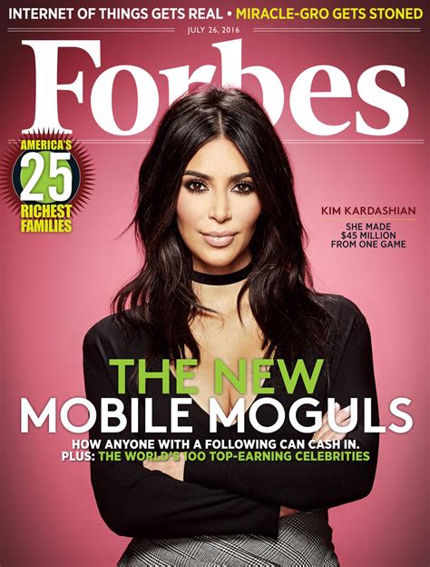 Kim Kardashian Covers ‘forbes As ‘mobile Mogul Game Earns 160m