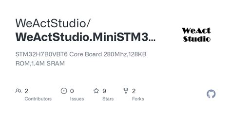 GitHub WeActStudio WeActStudio MiniSTM32H7B0 STM32H7B0VBT6 Core Board 280Mhz 128KB ROM 1 4M SRAM