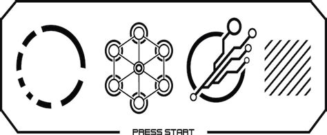 Premium Vector Vector Hud Graphic In Futuristic Style High Tech Interface Elements For Your