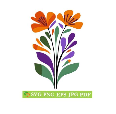 Retro Flower Shapes Svg Retro Flowers Svg Boho Flowers Svg And Png Cut Files Daisy Flower Png