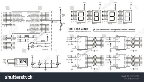 Schematic Diagram Electronic Device On Arduino ภาพประกอบสต็อก 2269567709 Shutterstock