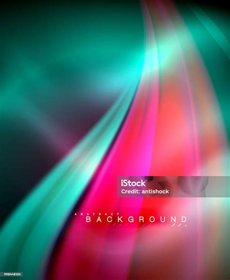 웹 벽지 패턴 텍스처 및 배경에 대 한 네온 홀로그램 액체 컬러 웨이브 3차원 형태에 대한 스톡 벡터 아트 및 기타 이미지 3차원 형태 무지갯빛 다양한 색상 배경