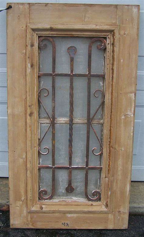 Windowantique Pediment Window With Iron Panelsalvage Windowrustic
