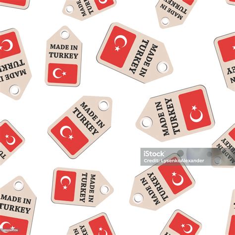 태그 플래그 원활한 패턴 배경으로 터키의 스티커에서 만요 비즈니스 평면 벡터 일러스트입니다 터키 기호 기호 패턴에서 만든 가격에