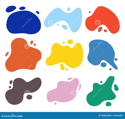 Irregular Blob Set Abstract Shapes Random Blobs Simple Liquid Amorphous Minimal Designs