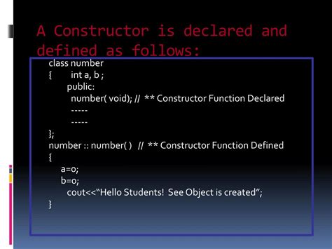 Ppt Constructor And Destructor Powerpoint Presentation Free Download