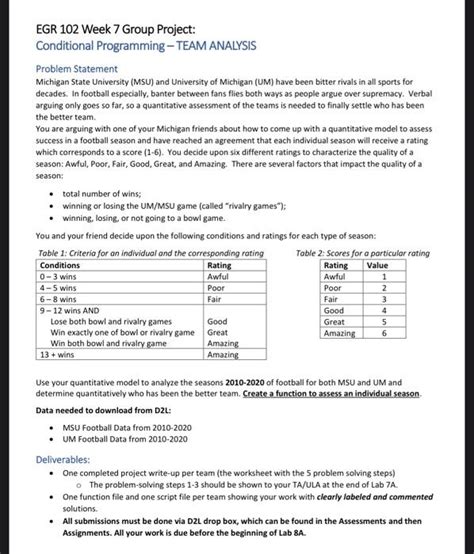Egr 102 Week 7 Group Project Conditional Programming