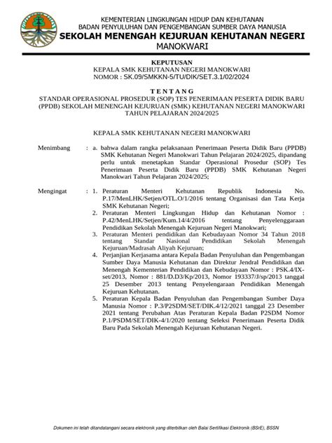 Sop Ppdb Pdf
