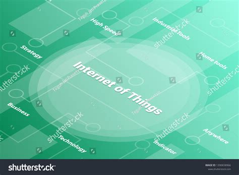Iot Internet Things Words Isometric 3d Stock Vector Royalty Free 1390658966 Shutterstock