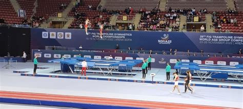 България без медал в третия ден на СП по скокове на батут за младежи и девойки в София Стадион