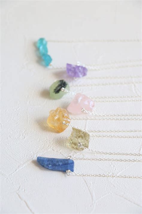 Crystal Necklace Natural Crystal Necklace Crystal Quartz Necklace Healing Crystals Crystal