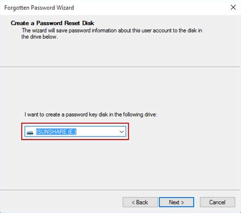 Create A Password Reset Disk For A Local Account In Windows