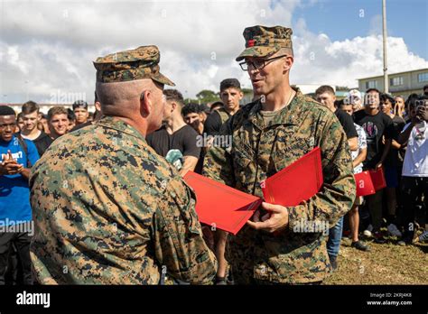 U S Marine Corps Col Christopher Haar Commanding Officer Of Combat Logistics Regiment 3 3rd