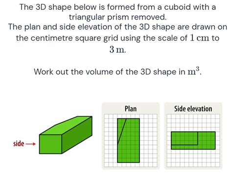 Solved The 3d Shape Below Is Formed From A Cuboid With A Triangular