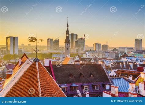 Tallinn Estonia City Skyline Editorial Stock Image Image Of Location