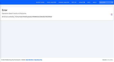 Bug Operation Doesnt Work On Directories When Analyzing Apk