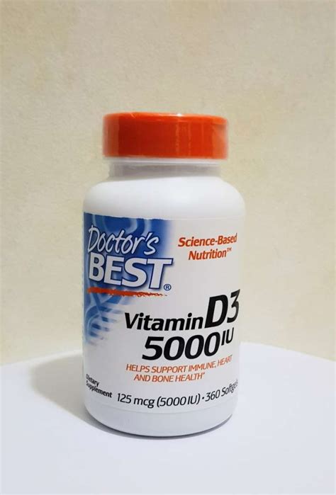 Jual Doctor Best Vitamin D3 5000 Iu Isi 360 Sftgl Vit D3 5000iu Doctors