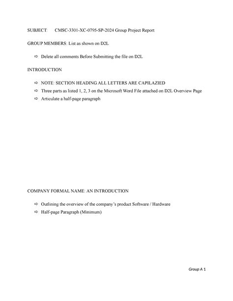 Cmsc 3301 Project Report Subject Cmsc 3301 Xc 0795 Sp 2024 Group