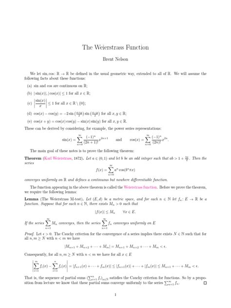 104 Weierstrass Pdf Geometry Analysis