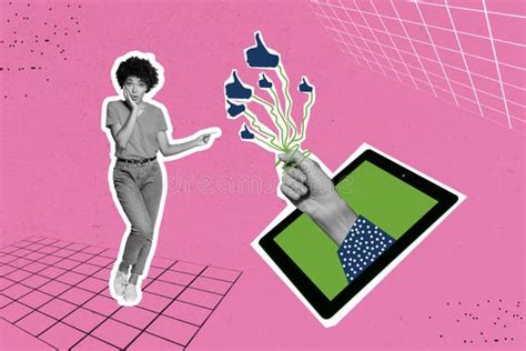3d Trendy Image Photo Collage Of Happy Girl Dance Tablet Device Screen