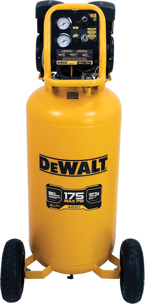 Dewalt 26 Gallon Quiet Portable Air Compressor Dxcmsac260 Tools And Home Improvement