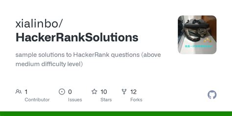 GitHub Xialinbo HackerRankSolutions Sample Solutions To HackerRank Questions Above Medium