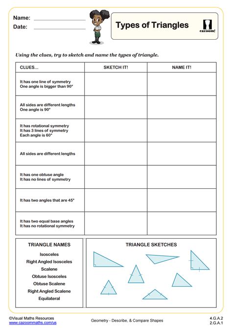 Triangles Geometry Worksheets