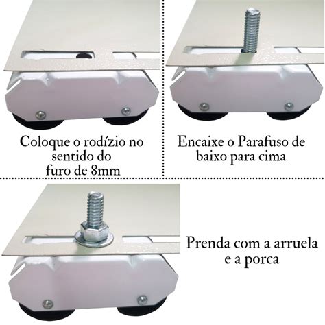 Pés Com Rodinhas Para Rack Fácil Locomoção Shopee Brasil