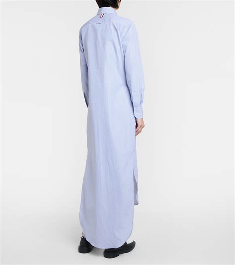 블루 코튼 셔츠 드레스 Thom Browne Mytheresa