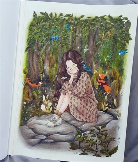 알라딘서재 서평 애뽈의 숲소녀 컬러링북