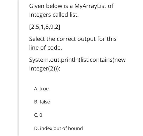 Solved Given Below Is A Myarraylist Of Integers Called List