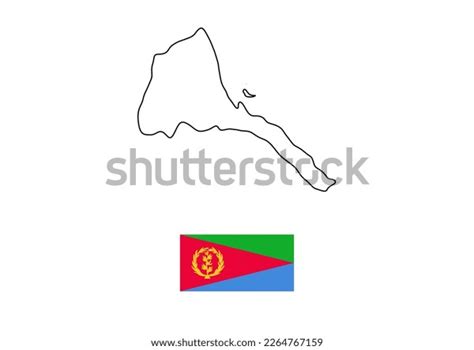 Vector Minimalist Map Eritrea Flag Country Stock Vector Royalty Free Shutterstock