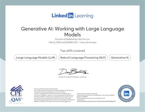 Hsin Tzu Liu On Linkedin Certificate Of Completion