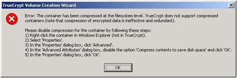Truecrypt Volume Creation Wizard Error
