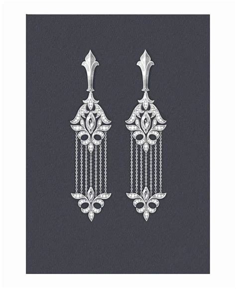 女式耳饰设计手稿 首饰设计网 花瓣网