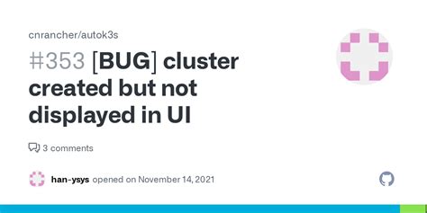 Bug Cluster Created But Not Displayed In Ui · Issue 353 · Cnrancher