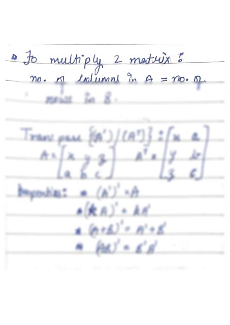 SOLUTION Matrices And Determinants Handwritten Notes Studypool