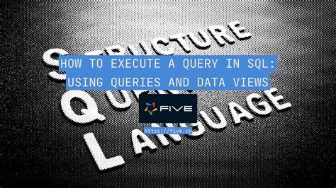 How To Execute A Query In Sql Using Queries And Data Views